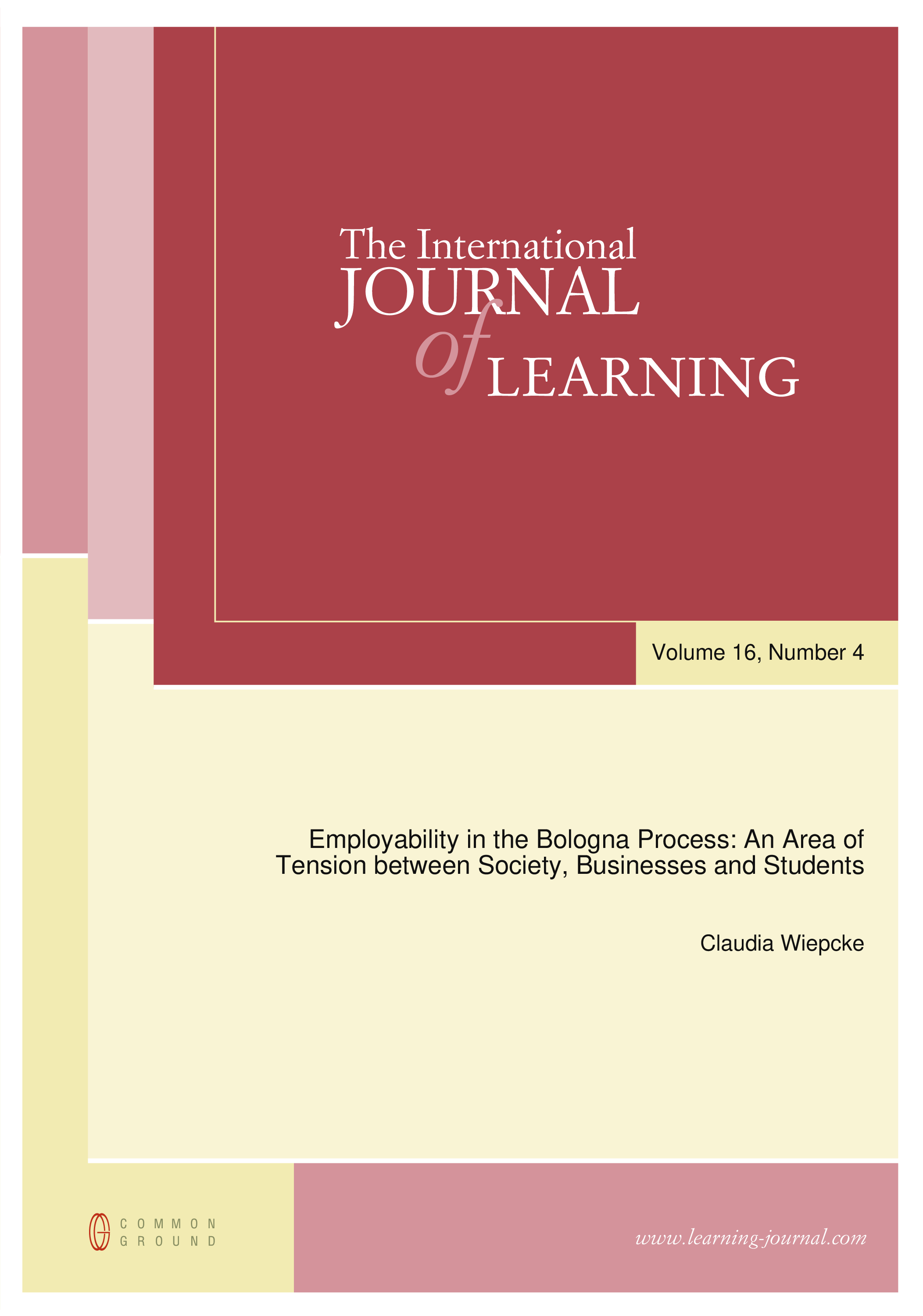 Employability in the Bologna Process - Article - CGScholar