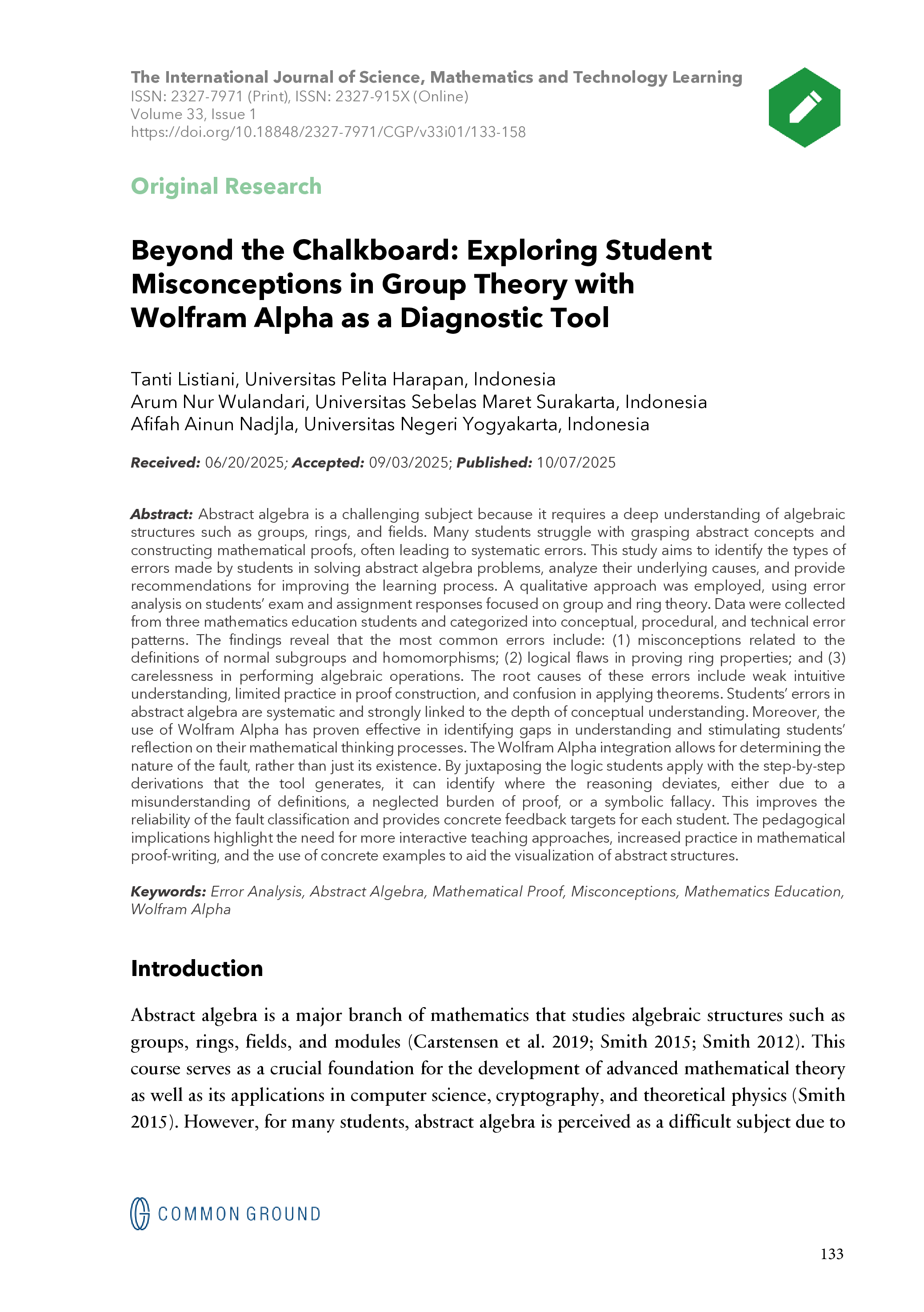 Beyond the Chalkboard - Article - CGScholar