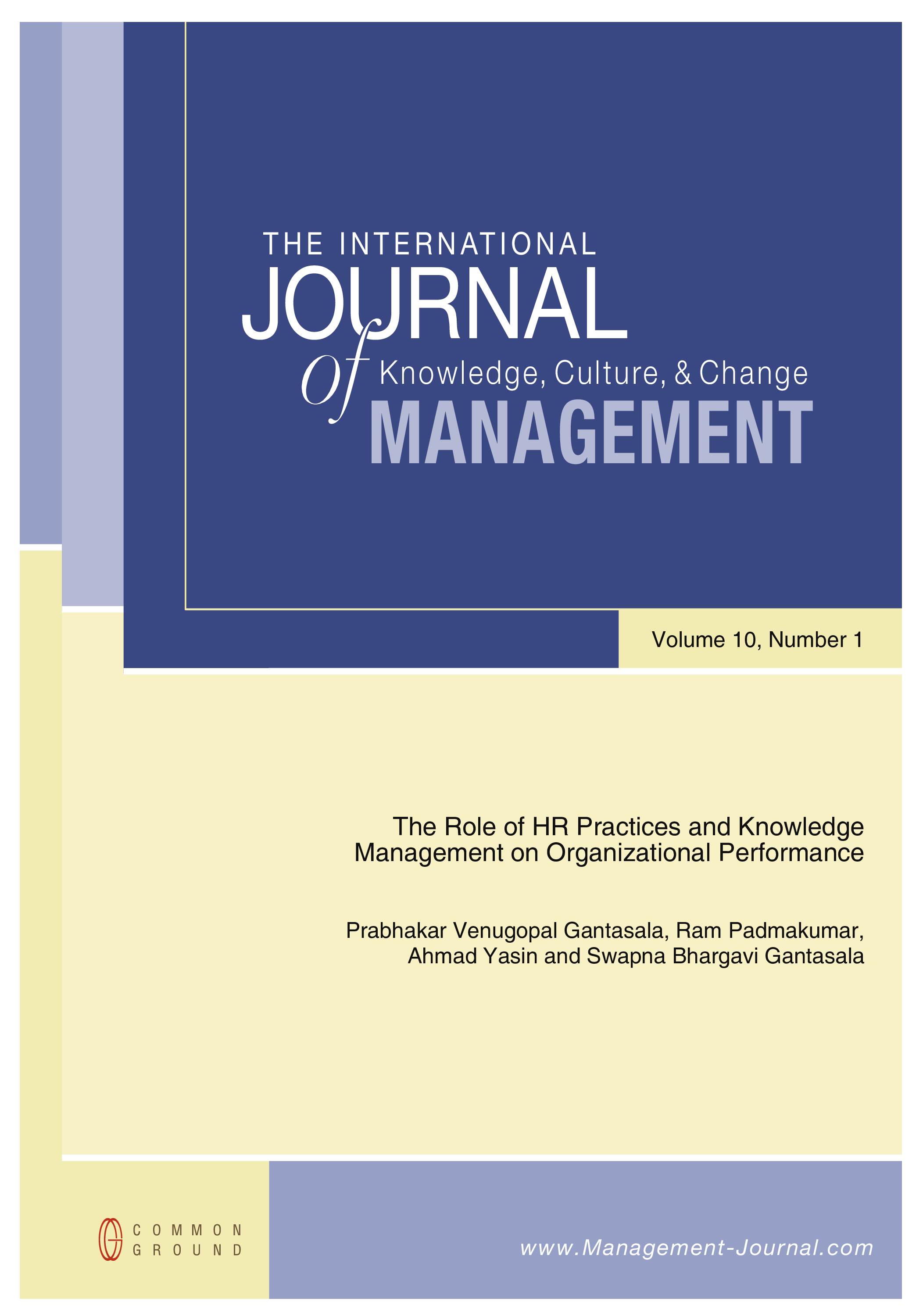 The Role of HR Practices and Knowledge Management on Organizational ...